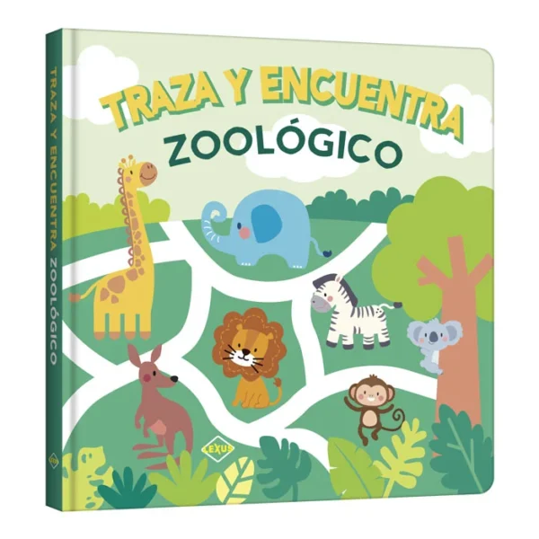 Libro infantil Traza y Encuentra – Zoológico | Lexus Editores